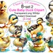 Printable Cute Baby Duck Clipart Bundle - Set #2, PNG, Commercial Use ...