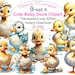 Printable Cute Baby Duck Clipart Bundle - Set #4, PNG, Commercial Use ...