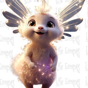Fluffy Fairy Sprite Clipart Set, Transparent PNG (digital Download ...