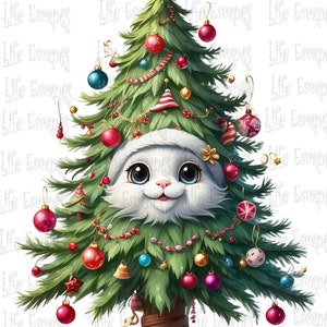 Printable Christmas Tree Clipart Set - Set #1, PNG, Commercial Use ...