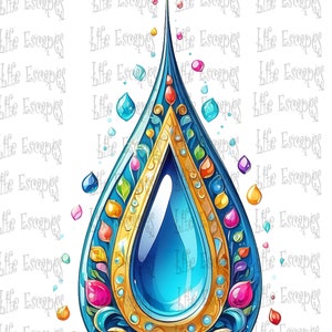 Printable Tear Drop Clipart Bundle - Set #1, PNG, Commercial Use ...