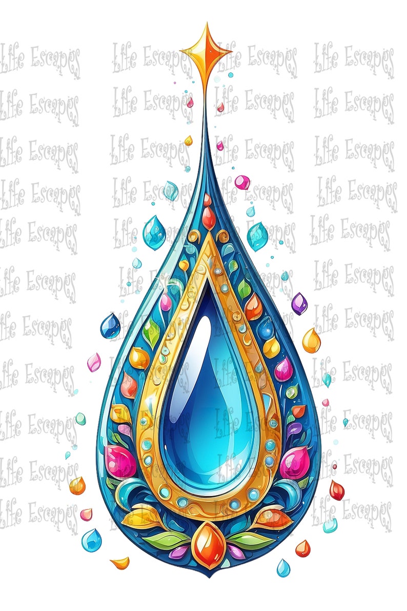 Printable Tear Drop Clipart Bundle - Set #1, PNG, Commercial Use ...