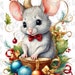 Printable Christmas Mouse Clipart Set - Set #1, PNG, Commercial Use ...