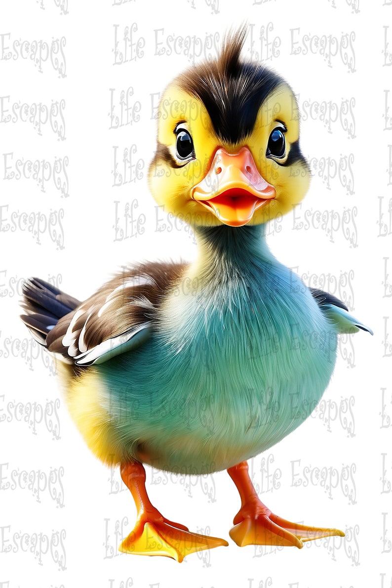 Printable Cute Baby Duck Clipart Bundle - Set #2, PNG, Commercial Use ...