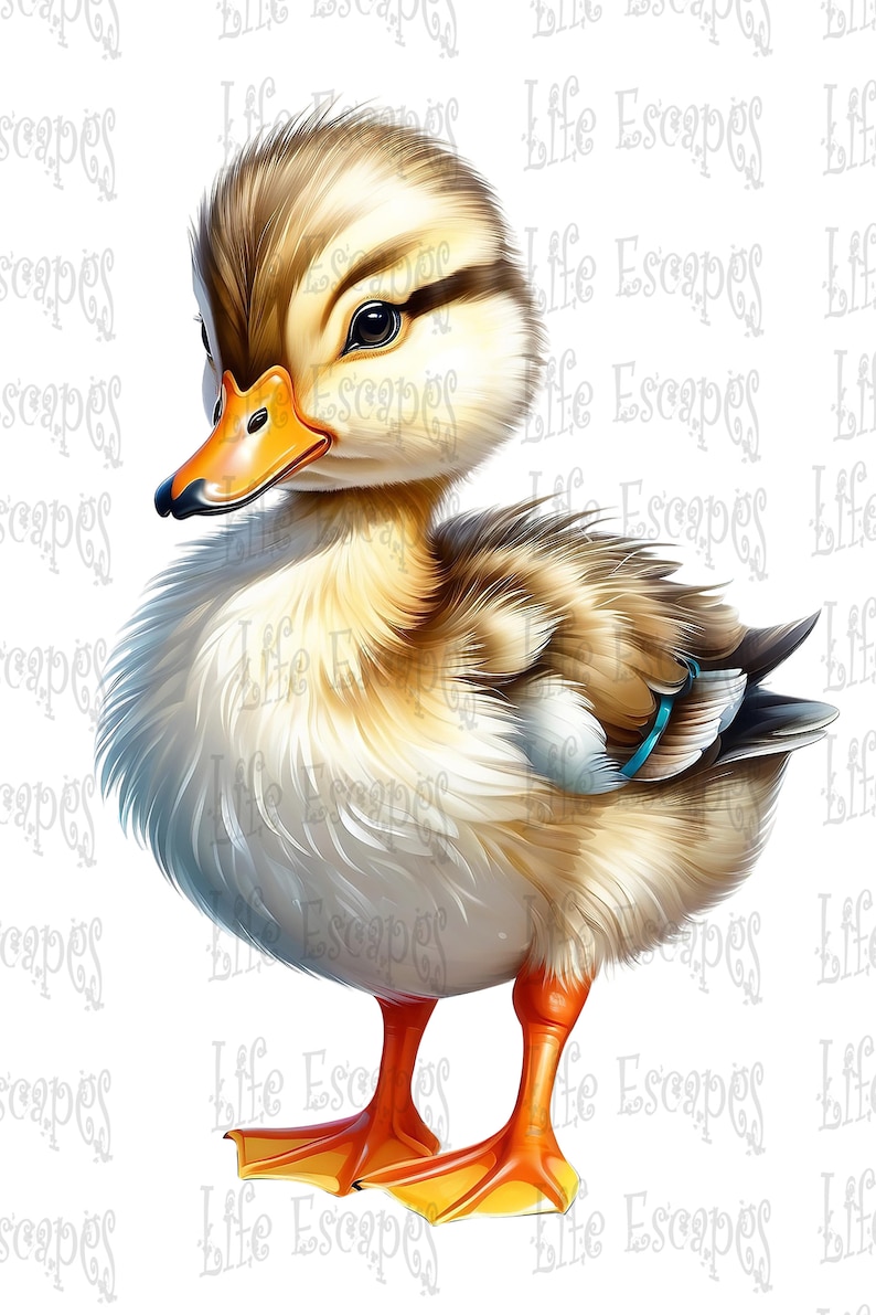 Printable Cute Baby Duck Clipart Bundle Set 4, PNG, Commercial Use ...