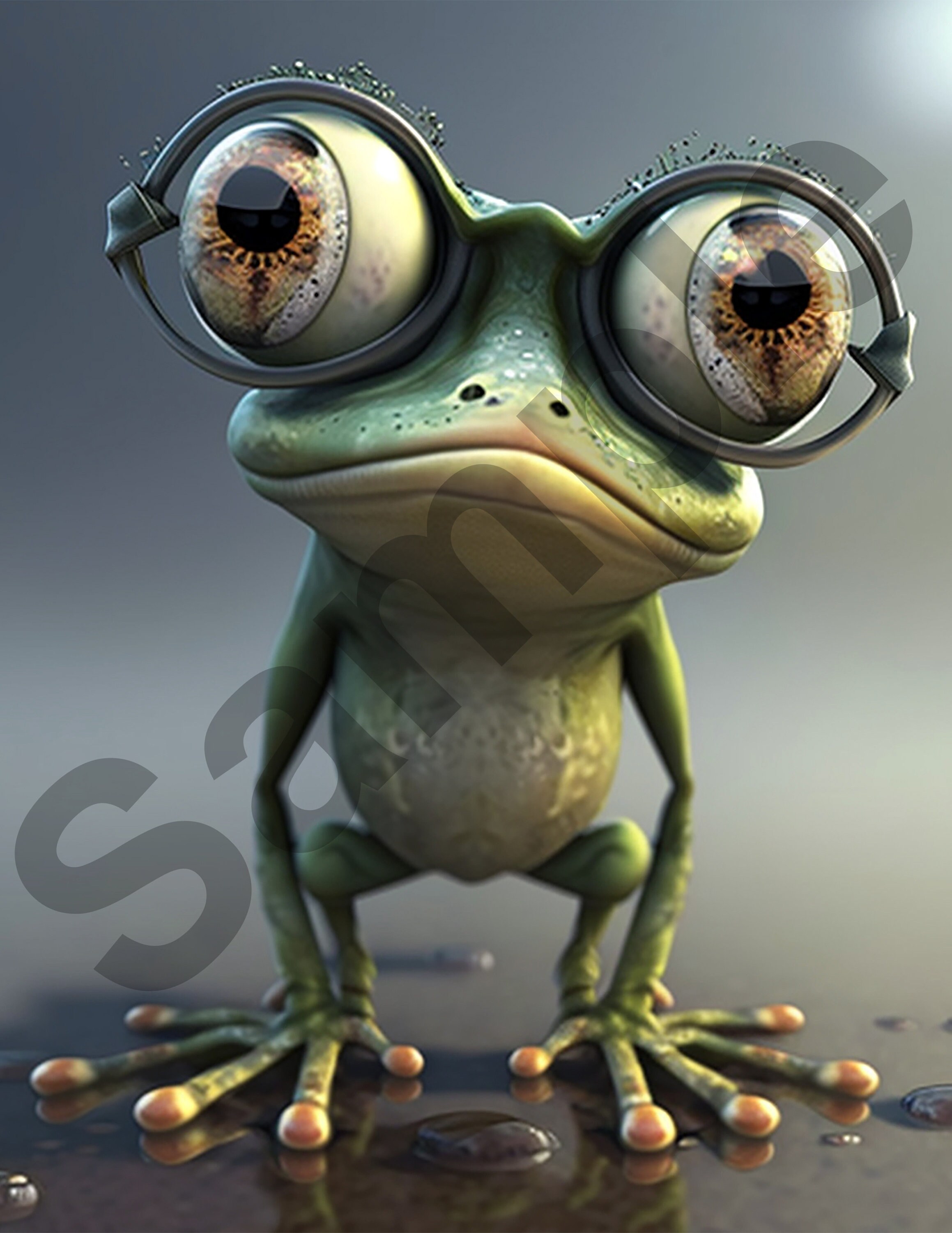 Coloring Page Froggy Fun Grayscale High Resolution Printable Single ...