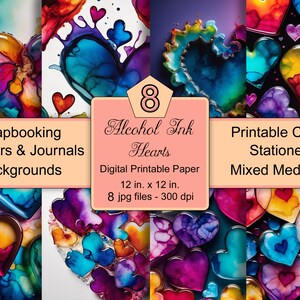 Alcohol Ink Digital Paper Pack Printable, Scrapbooking Backgrounds ...