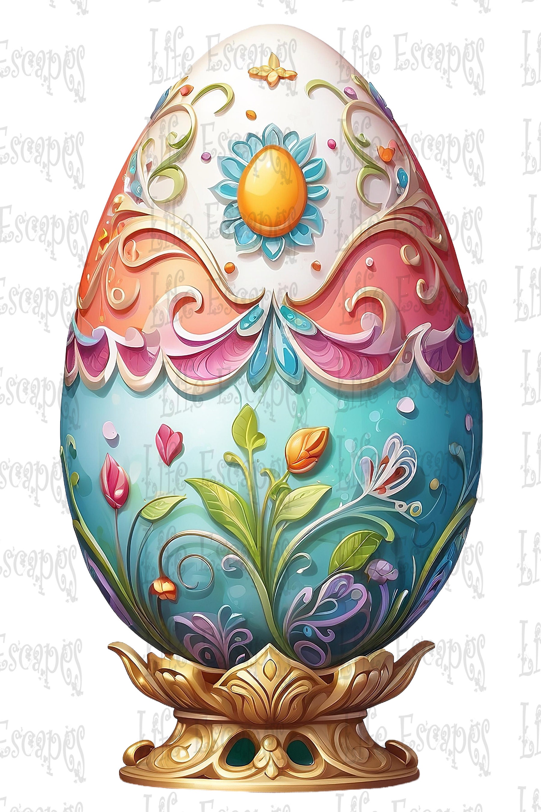 Printable Cute Easter Egg Clipart Bundle - Set #2, PNG, Commercial Use ...
