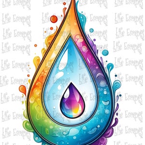 Printable Tear Drop Clipart Bundle - Set #2, PNG, Commercial Use ...