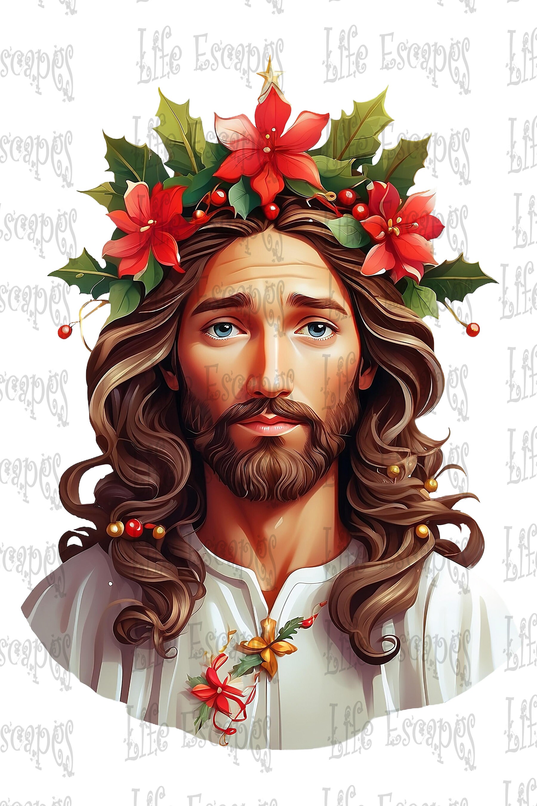Printable Christmas Jesus Clipart Set - Set #1, PNG, Commercial Use ...