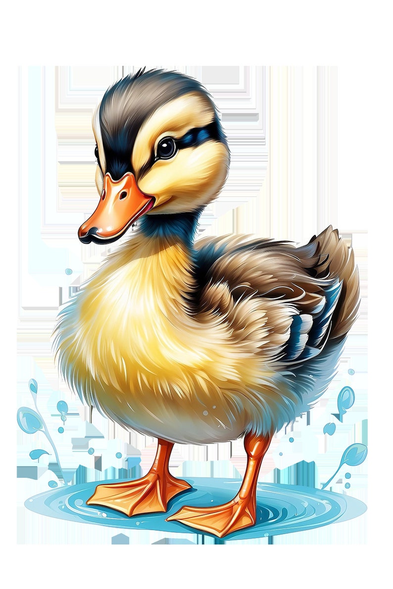 Printable Cute Baby Duck Clipart Bundle Set 2, PNG, Commercial Use ...