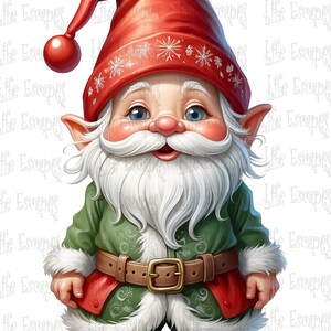 Printable Christmas Gnomes Clipart Set - Set #1, PNG, Commercial Use ...