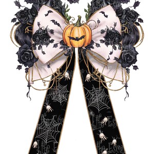Halloween Clipart Bow Bundle, 9 Halloween Bows, Digital Download ...