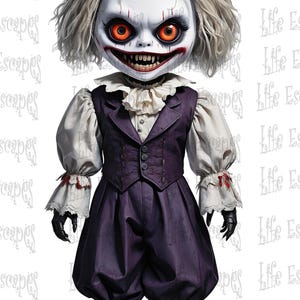 Halloween Vampire Ragdoll Clipart Set, Gothic Doll Clipart, Horror ...