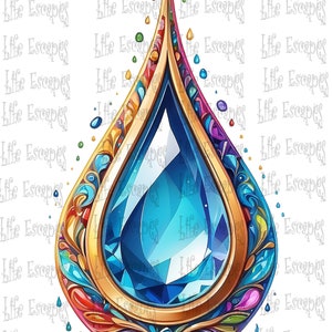 Printable Tear Drop Clipart Bundle - Set #2, PNG, Commercial Use ...