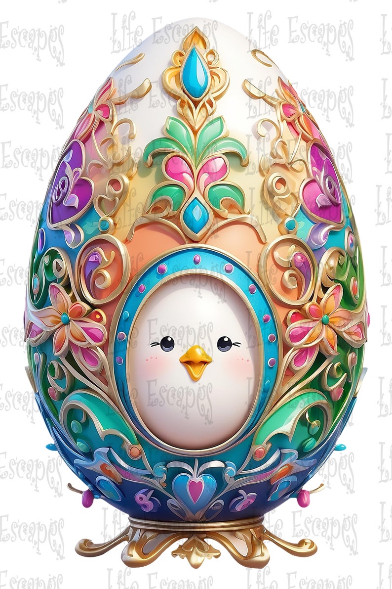 Cute Easter Egg Clipart Bundle – PNG Images, Commercial Use (digital ...