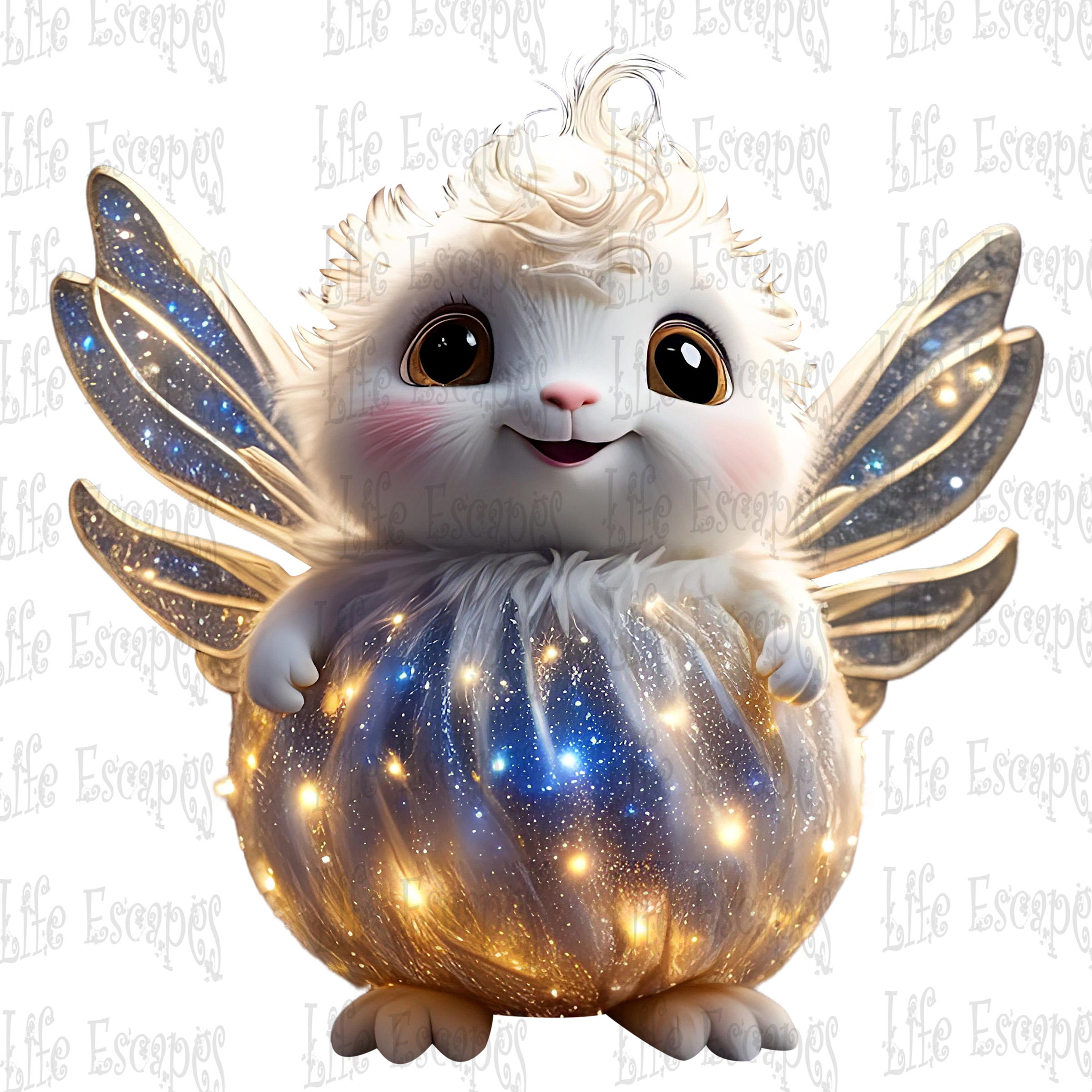 Fluffy Fairy Sprite Clipart Set, Fantasy Creatures Digital Download ...