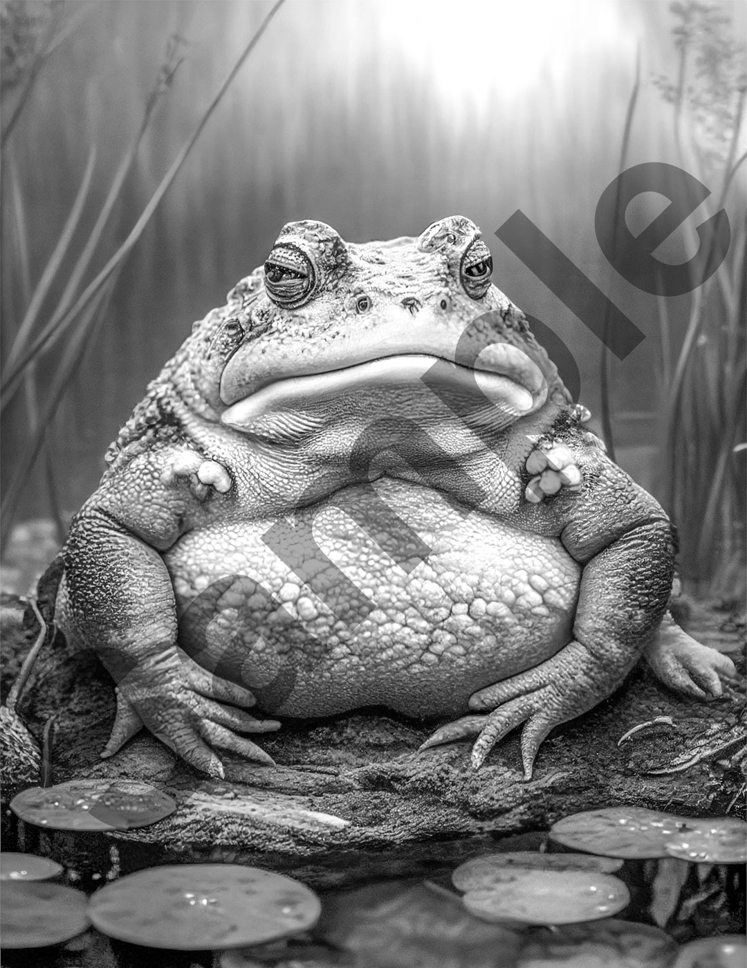 Coloring Page Froggy Fun Grayscale High Resolution Printable Single ...