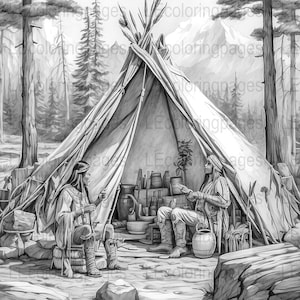 Grayscale Coloring Pages for Adults, Native American Art, Art Therapy ...