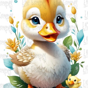 Printable Cute Baby Duck Clipart Bundle - Set #5, PNG, Commercial Use ...