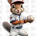 Baby Squirrel Baseball Clipart, Cute Sports Theme Illustrations ...