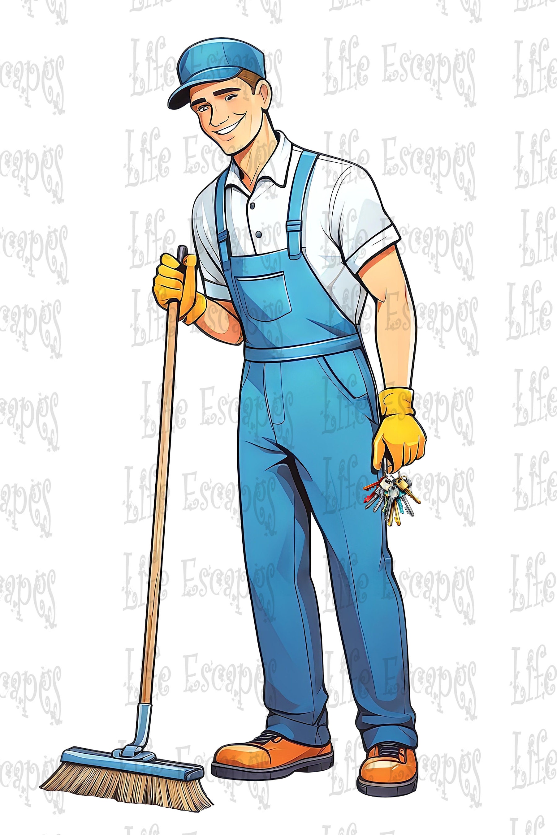 Teacher Clipart Set, School Characters and Classroom Scenery ...
