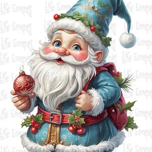 Printable Christmas Gnomes Clipart Set - Set #1, PNG, Commercial Use ...