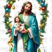 Printable Christmas Jesus Clipart Set - Set #1, PNG, Commercial Use ...