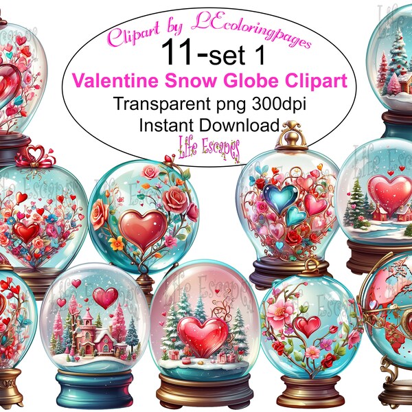 Snow Globes Clipart - Etsy