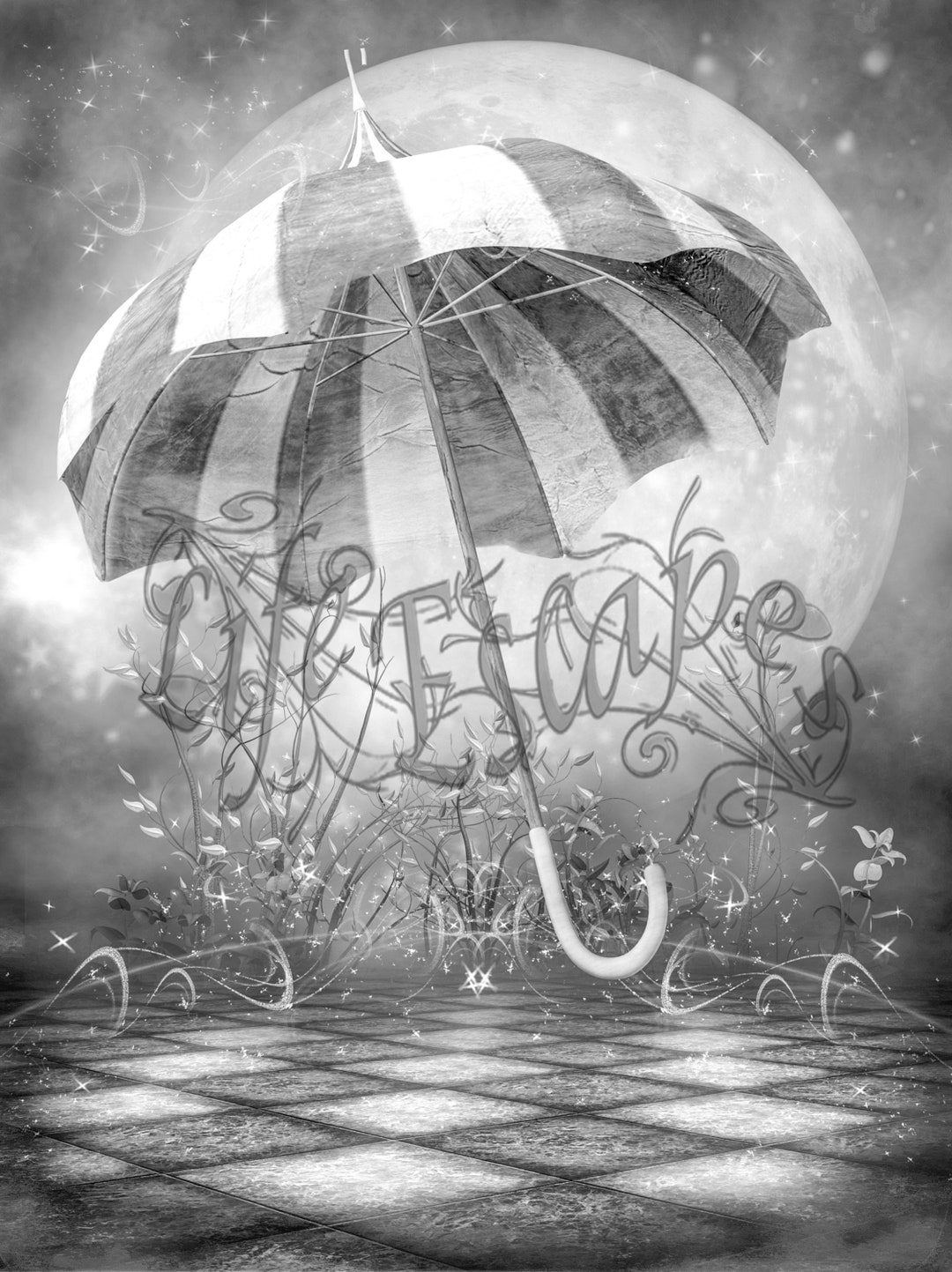 Fantasy Grayscale Coloring Page With Color Guide (printable) - Etsy