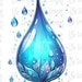 Cute Raindrop Character Clipart Set, Whimsical Water Drops (digital ...