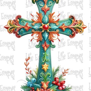 Christmas Crosses Clipart – Festive PNG Images (digital Download) - Etsy