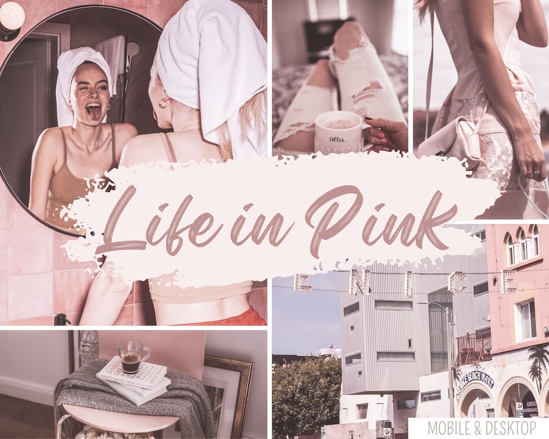 5 Light Pink Mobile Lightroom Preset Pink Photo Filter - Etsy