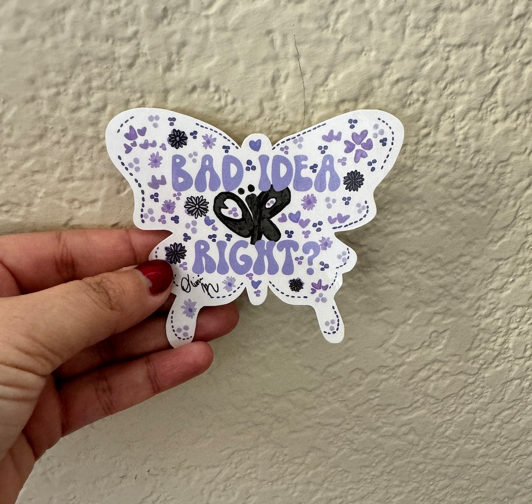 Bad Idea Right, Olivia Rodrigo, Guts, Stickers, Butterfly, Decal - Etsy