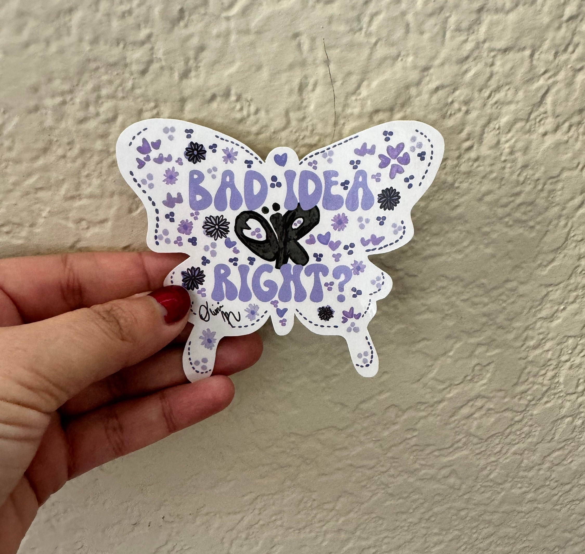 Bad Idea Right, Olivia Rodrigo, Guts, Stickers, Butterfly, Decal - Etsy