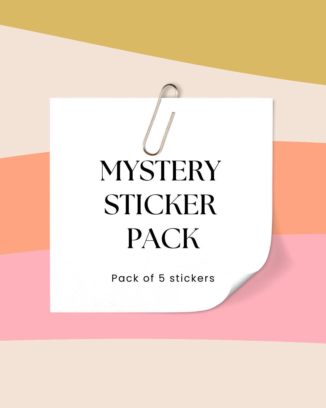 Mystery Sticker Pack: Glossy Vinyl Stickers, Surprise Goodies (5-pack ...
