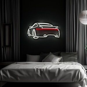 Neon Sign Wall Art Car Neon Bedroom Garage Wall Decor Car Art Wall ...