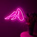 Leg Body Women Girl Neon Wall Decor Leg Decoration Home Art Mural Wall ...