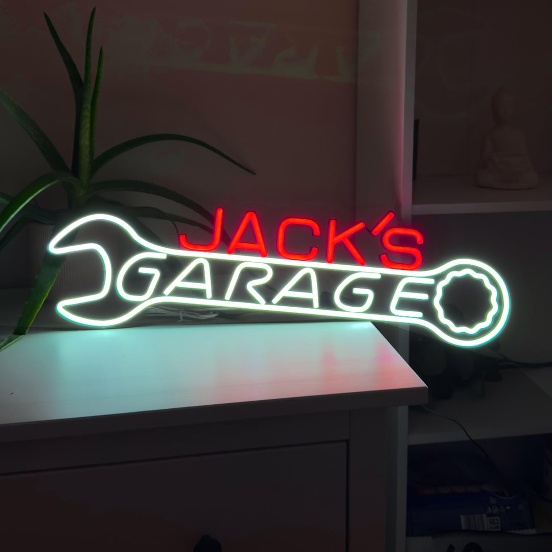 Plaque de garage personnalisée | Décoration de garage avec nom personnalisé | Clé de garage ...