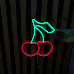Cherry Neon Sign Cherry Neon Sign Led Art Light Sign Led Logo Wall ...