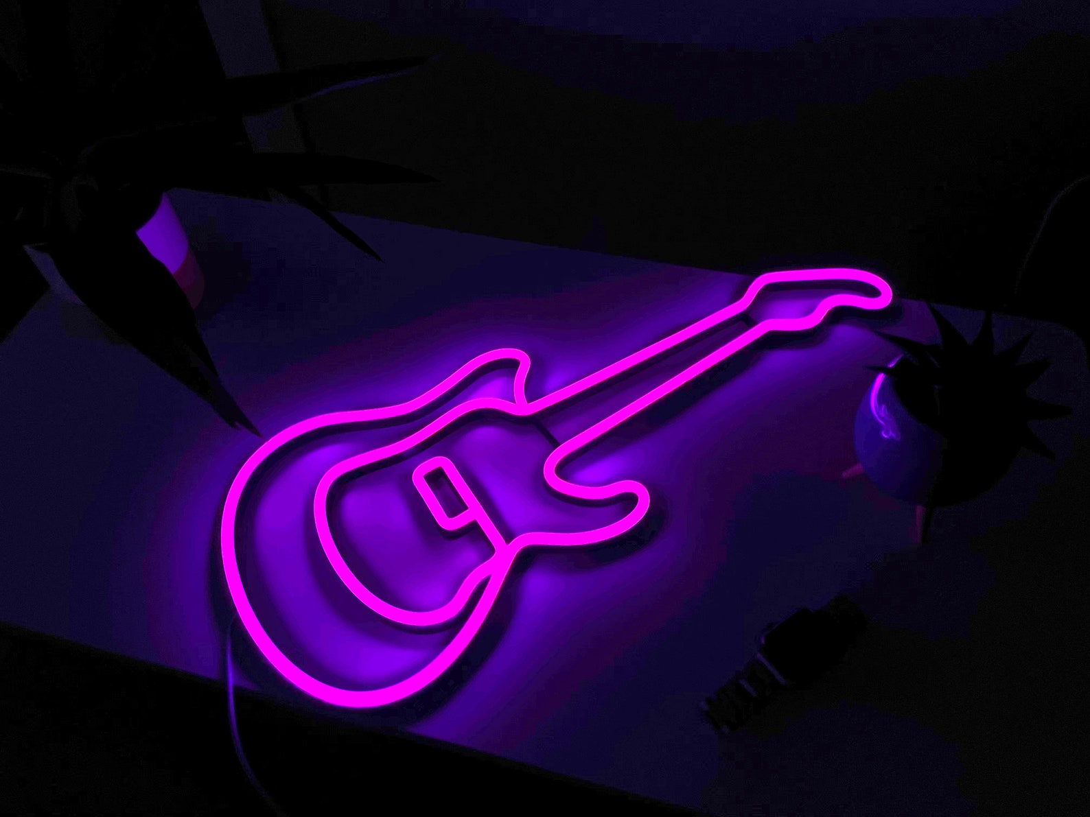 Neon Wall Decor Electric Guitar Light Music Neon Sign Guitar - Etsy