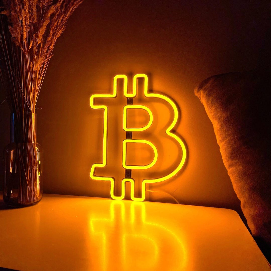 Bitcoin Art , Bitcoin Neon Sign, Trading Wall Decor, Trader Gift ...