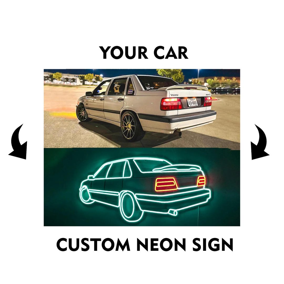 Custom Car Neon Sign – Personalized Gift for Car Lovers, Car Guy ...