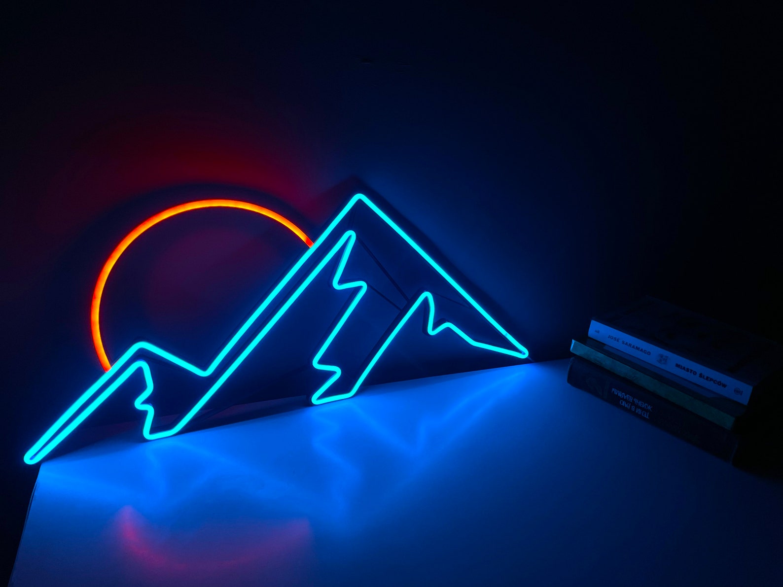 Mountain Neon Wall Art Landscape Neon Sign Neon Art Neon Art - Etsy