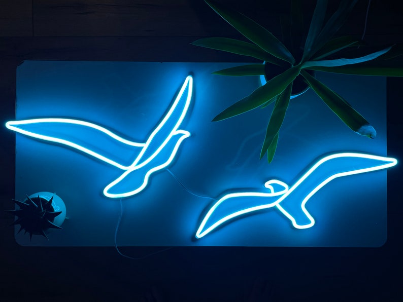 Couple Flying Bird Neon Sign Led Couple Bird Art Light Sign - Etsy