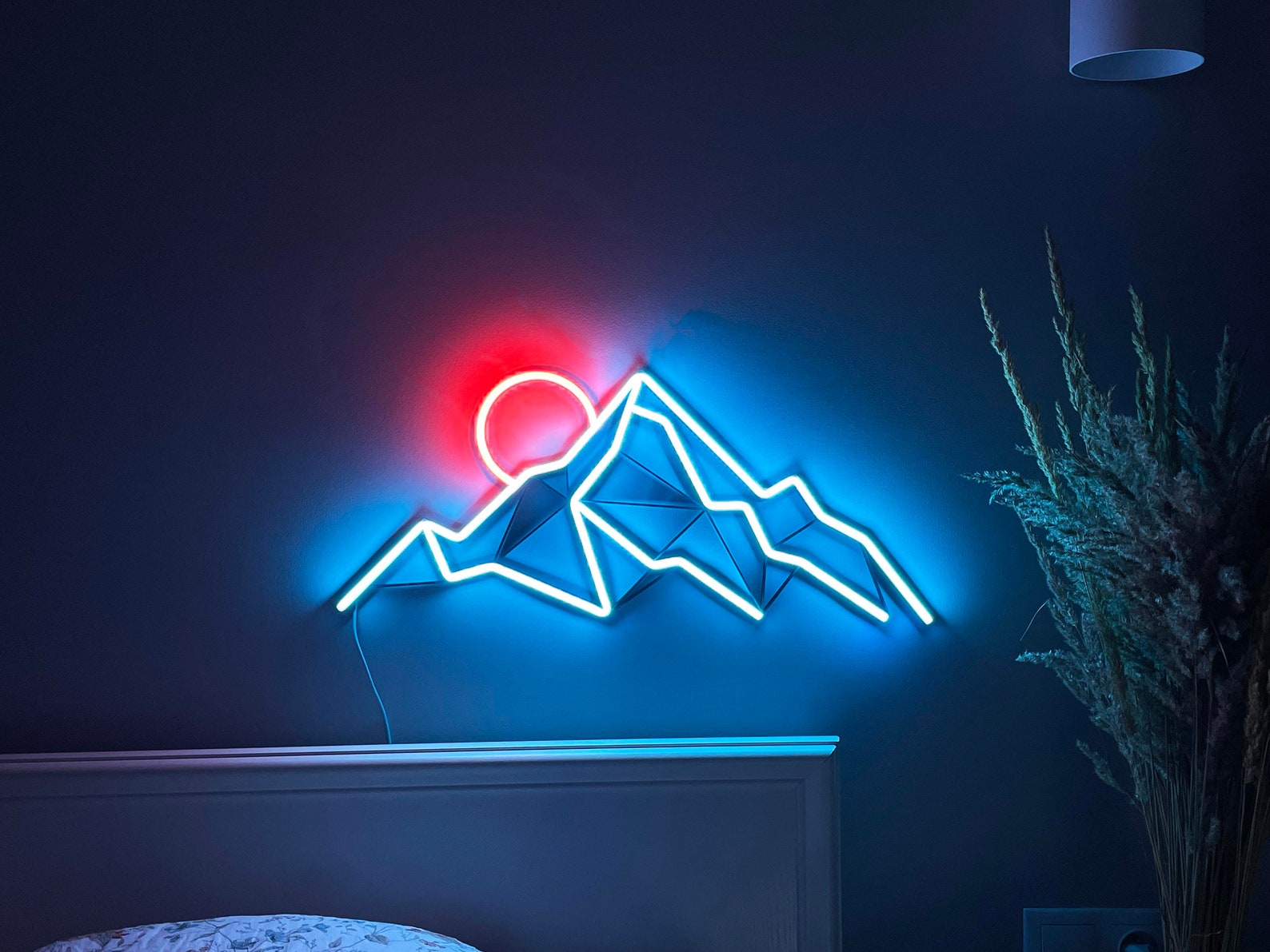 Mountain Neon Wall Art Landscape Neon Sign Neon Art Mountain - Etsy