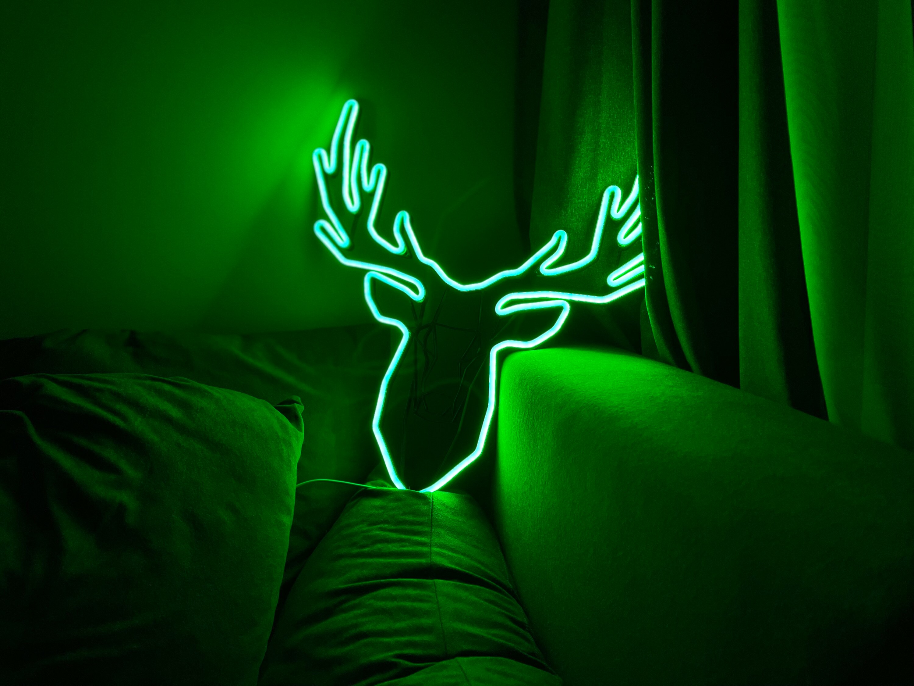 Deer Neon Wall Decor Sign Led Deer Hunting Art Light Sign Led - Etsy