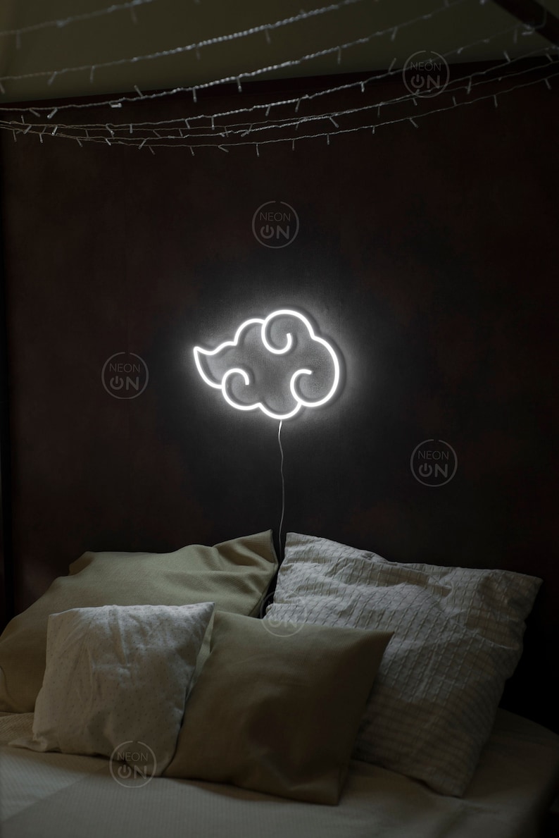 Akatsuki Anime Cloud Neon Sign Wall Sign Decor Neon Anime - Etsy