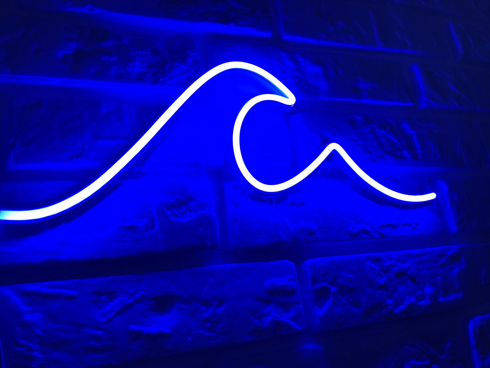 Wave Neon Sign Sea Neon Sign Led Ocean Art Light Sign Led Logo | Etsy