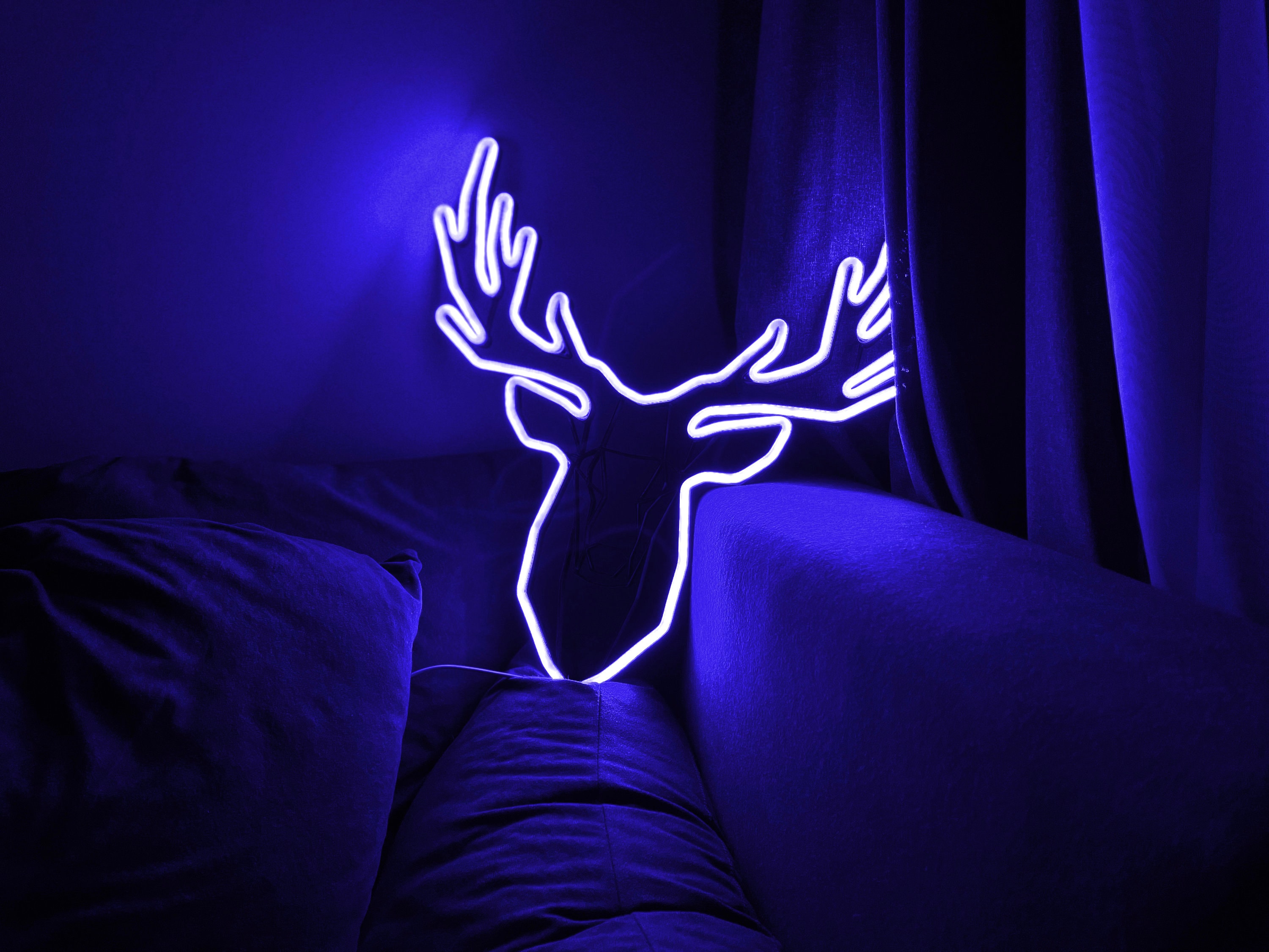 Deer Neon Wall Decor Sign Led Deer Hunting Art Light Sign Led - Etsy